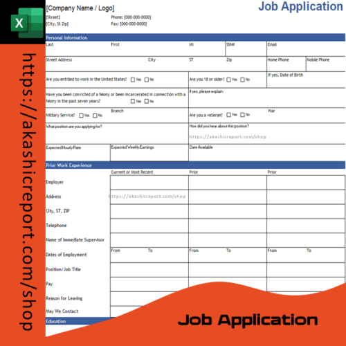 Job Application & Recruitment Management Excel Template – akashicreport.com